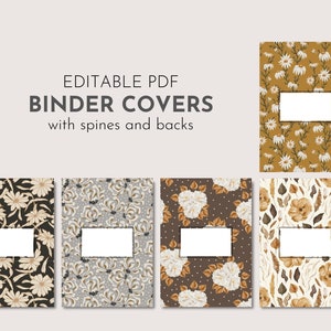 Editable Sketch Plant Binder Covers & Spines Printable - Etsy