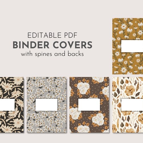 Binder Cover Printable Editable Canva Binder Insert Planner - Etsy