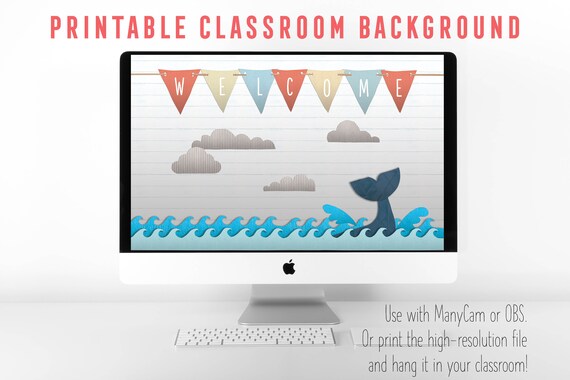 Classroom background ESL teacher background online teaching | Etsy