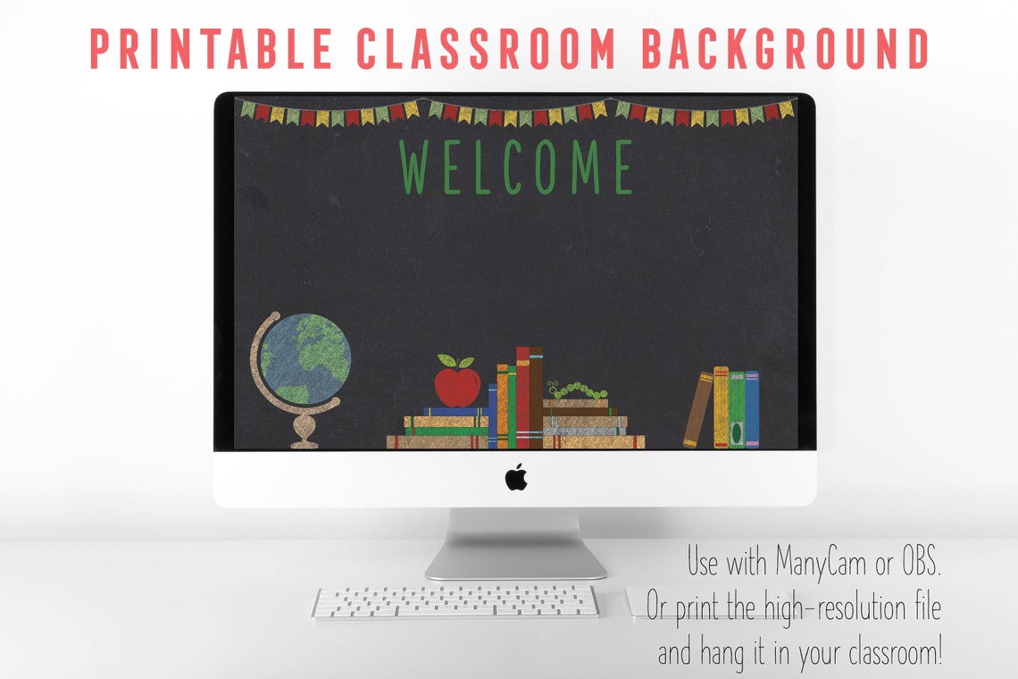 ESL teacher background classroom background backdrop online | Etsy