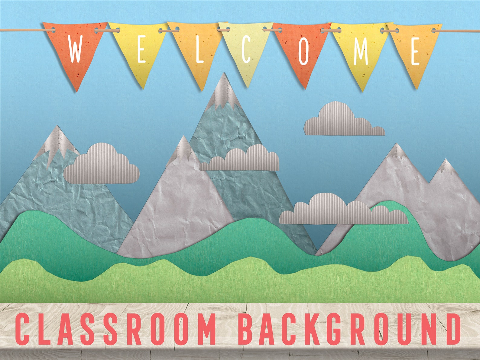 Classroom background ESL teacher background online teaching | Etsy