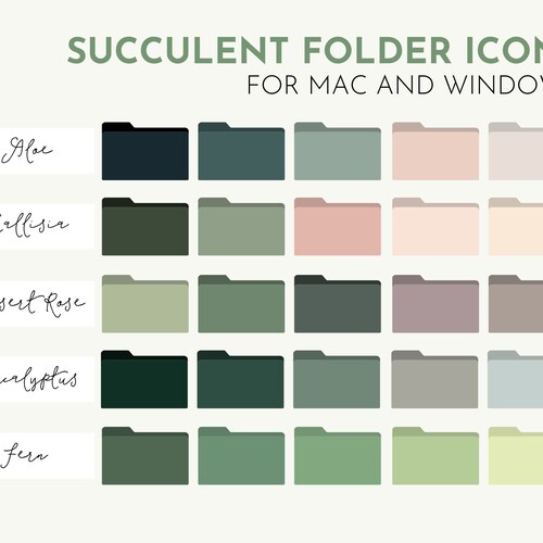 Green Folder Icons for Mac and Windows Desktop Icons Macbook - Etsy