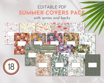 Binder Cover and Spines Printable - Etsy