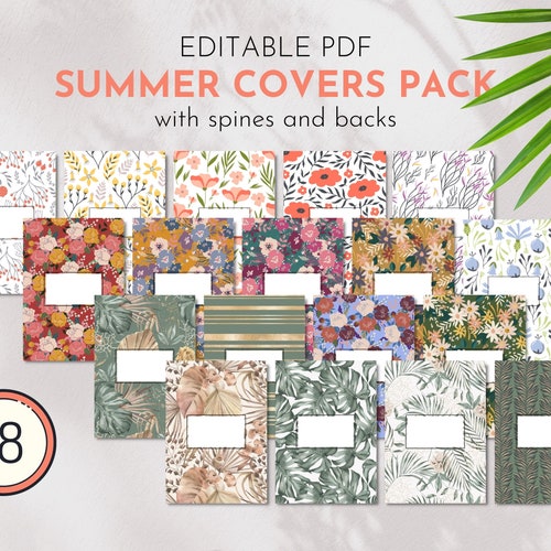 Fall Planner Covers 10 Editable Binder Covers and Spines - Etsy