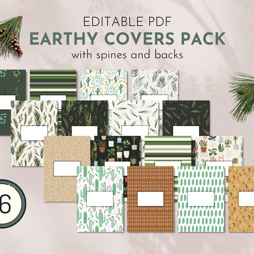 Editable Binder Covers and Spines Neutral Boho Classroom - Etsy