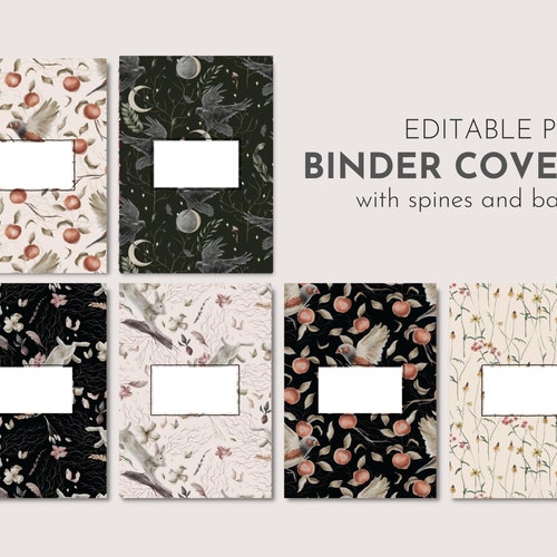 Editable Binder Covers and Spines 3 Ring Notebook Cover - Etsy