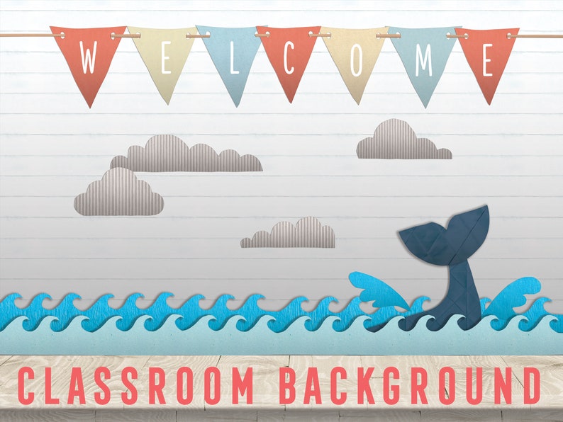 Classroom background ESL teacher background online teaching | Etsy