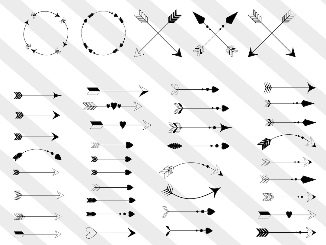 40 Arrow SVG, Clipart Arrows, Decorative Arrows, PNG Arrows, Arrow ...