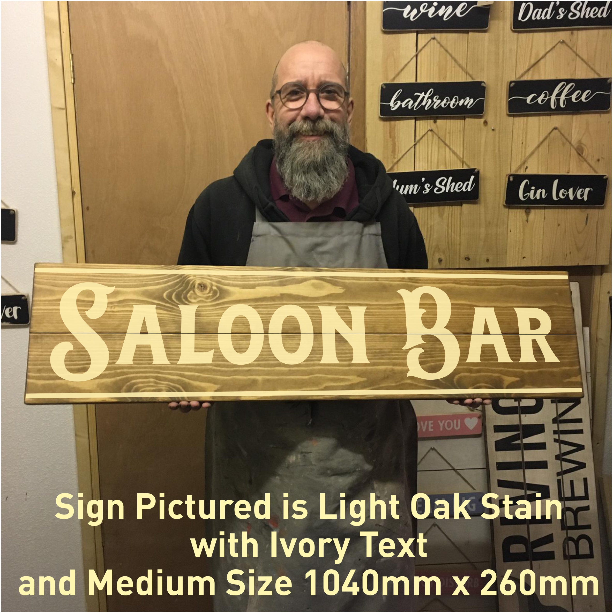 Saloon Bar Sign 100% Handmade and Hand-painted in England | Etsy
