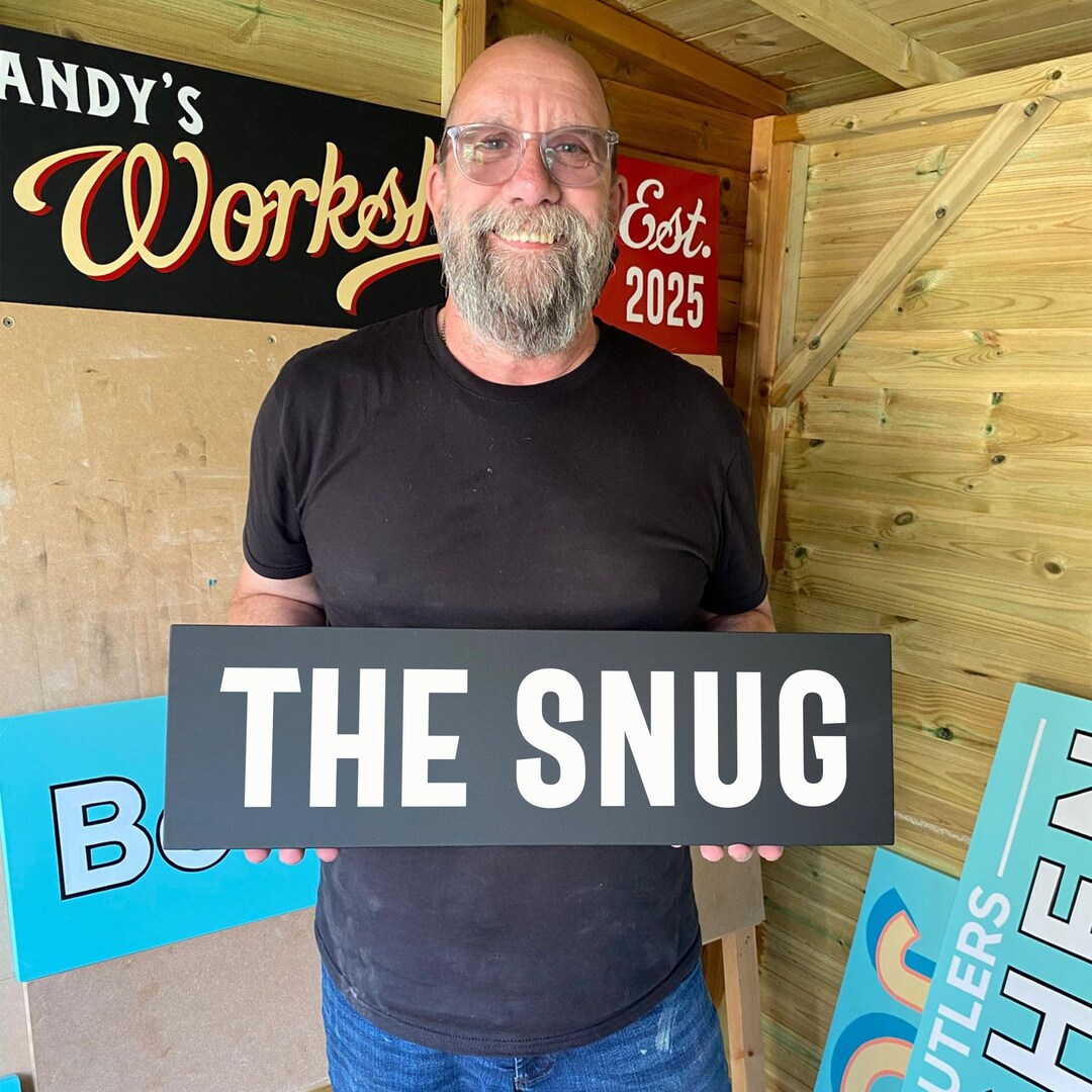 Luxury Hand Painted the Snug Sign | Bespoke Home Bar Wall Art ...