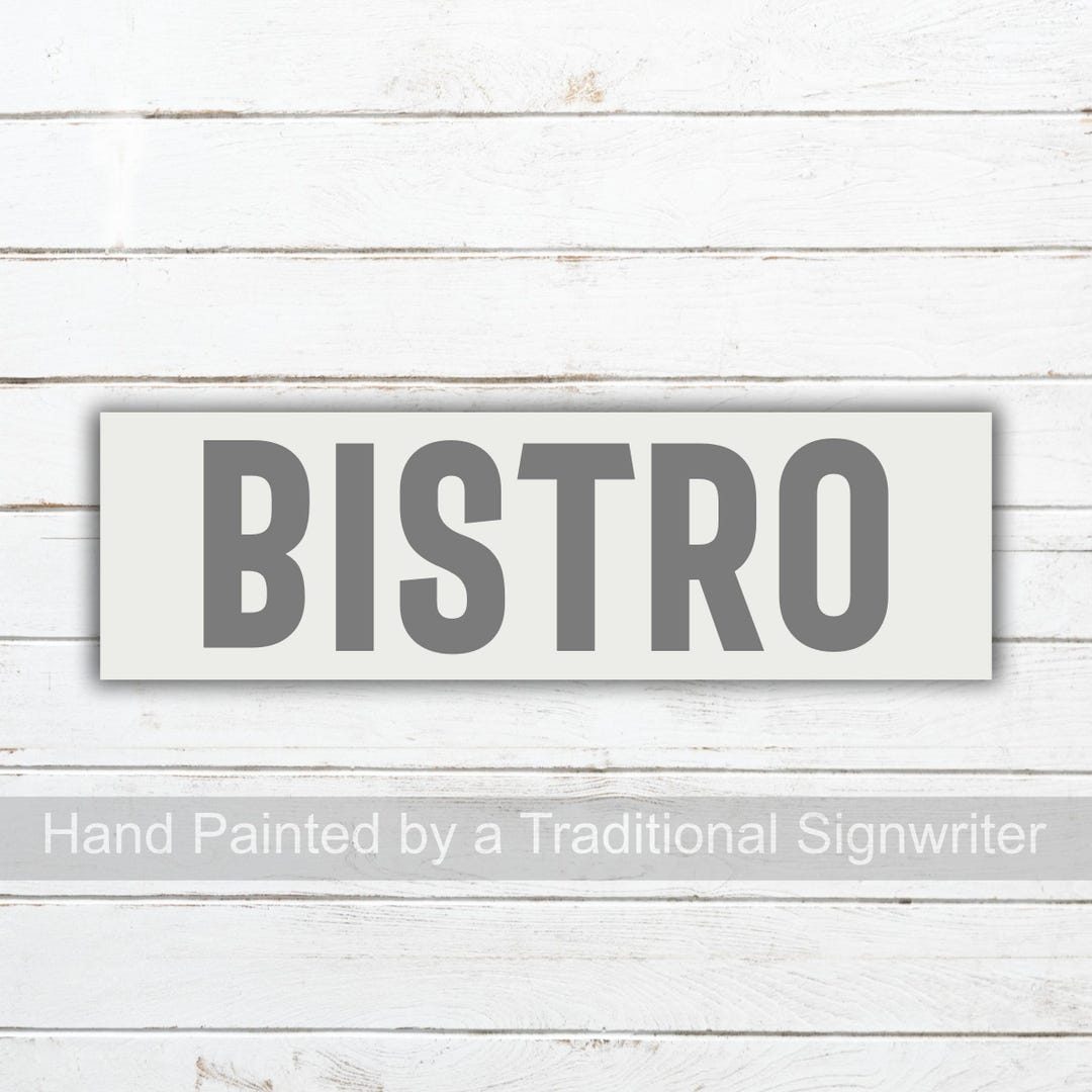 Luxury Hand Painted Bistro Sign | Bespoke French Cafe Wall Art ...