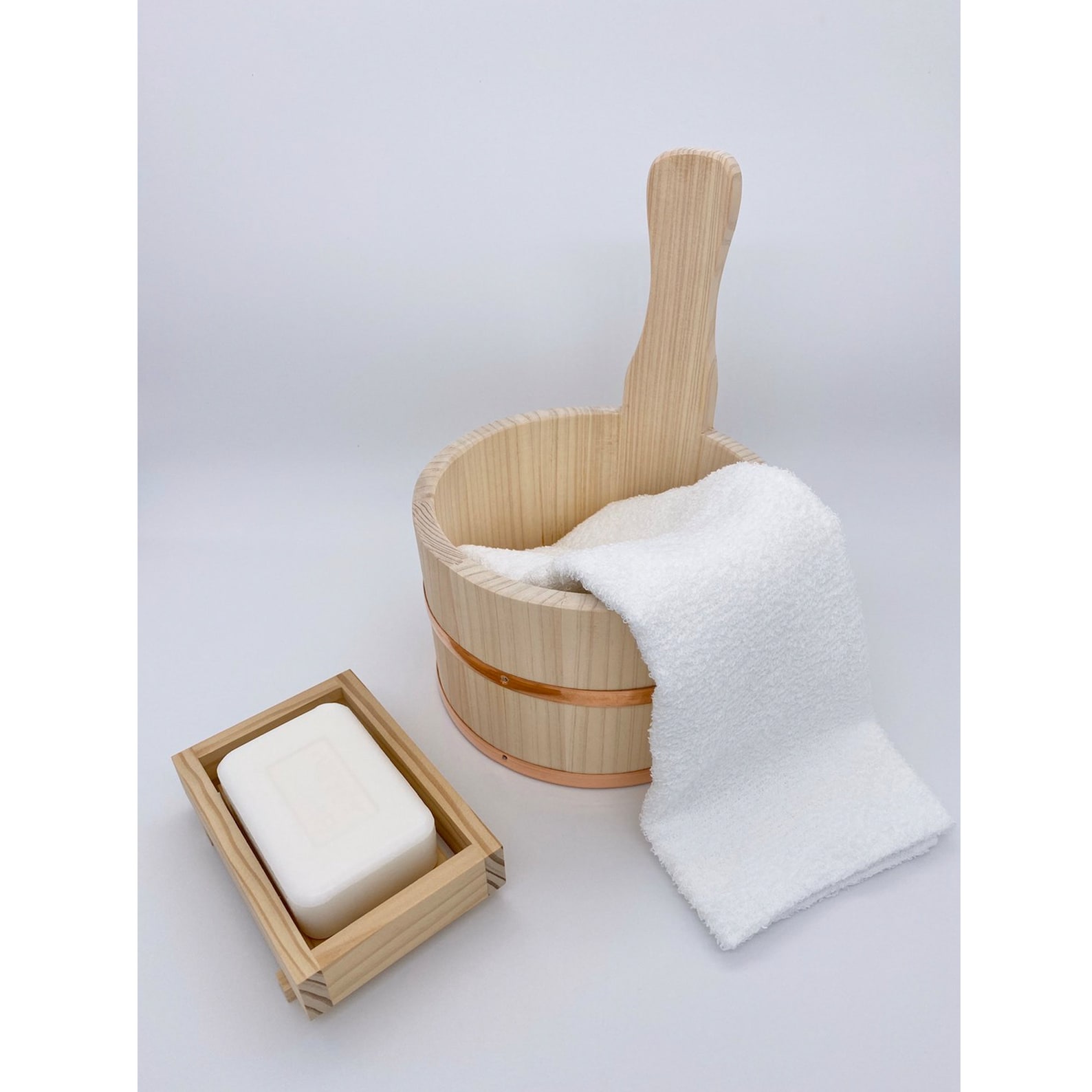 Japanese Hinoki Wood Bath Bucket With Handle - Etsy
