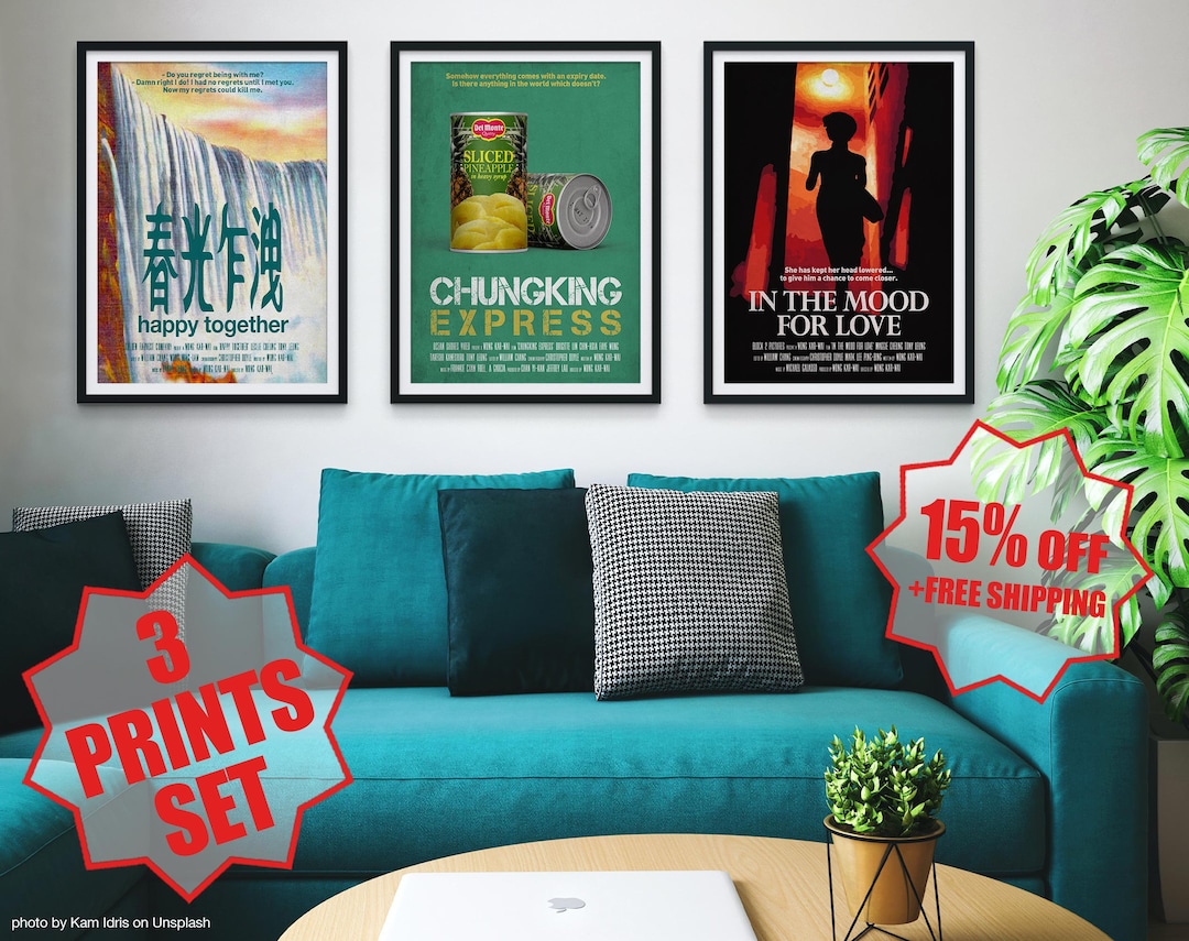 Set of 3 Movie Posters Prints. Wong Kar Wai Film Poster - Etsy