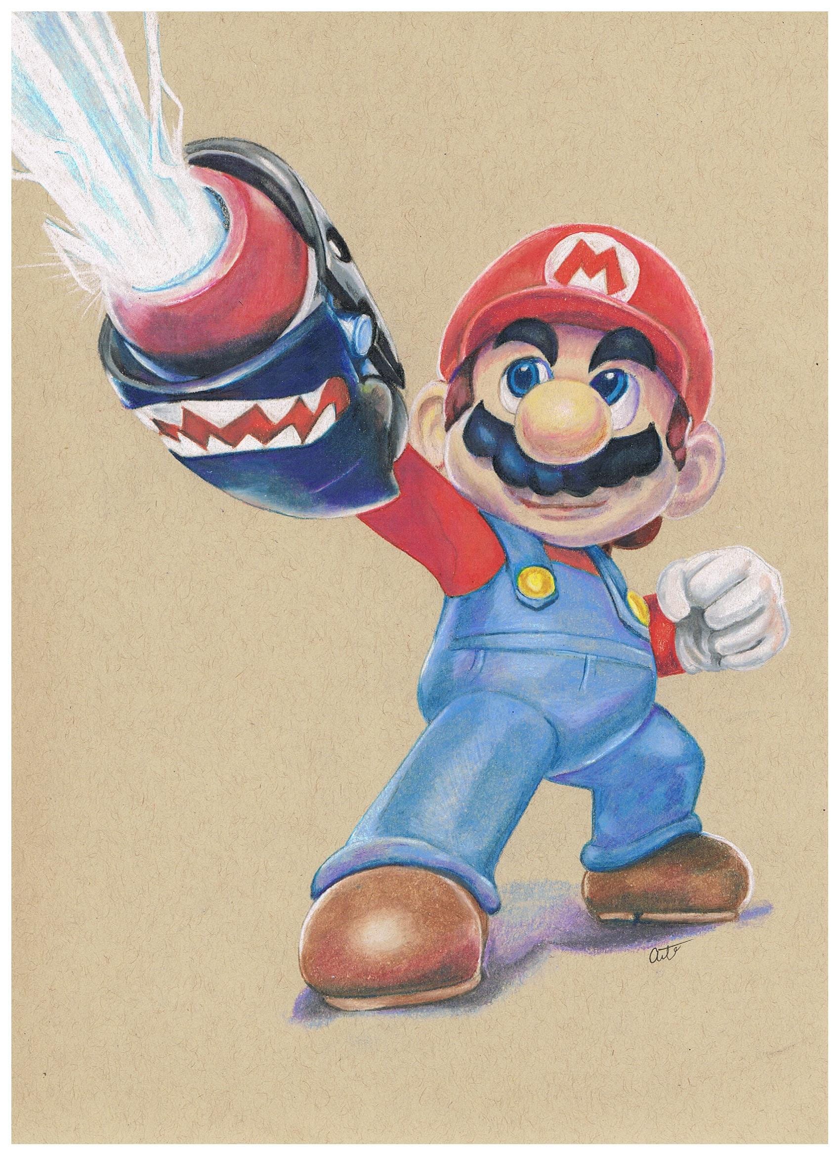 Buy Super Mario Fan Art Print 9x12 In. Online in India - Etsy