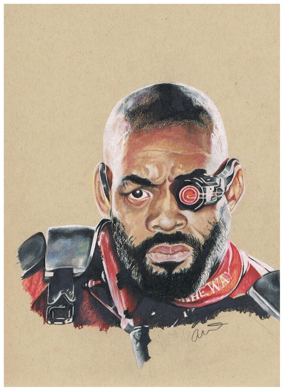 Deadshot Fan Art couleur crayon 9 x 12 en impression - Etsy France