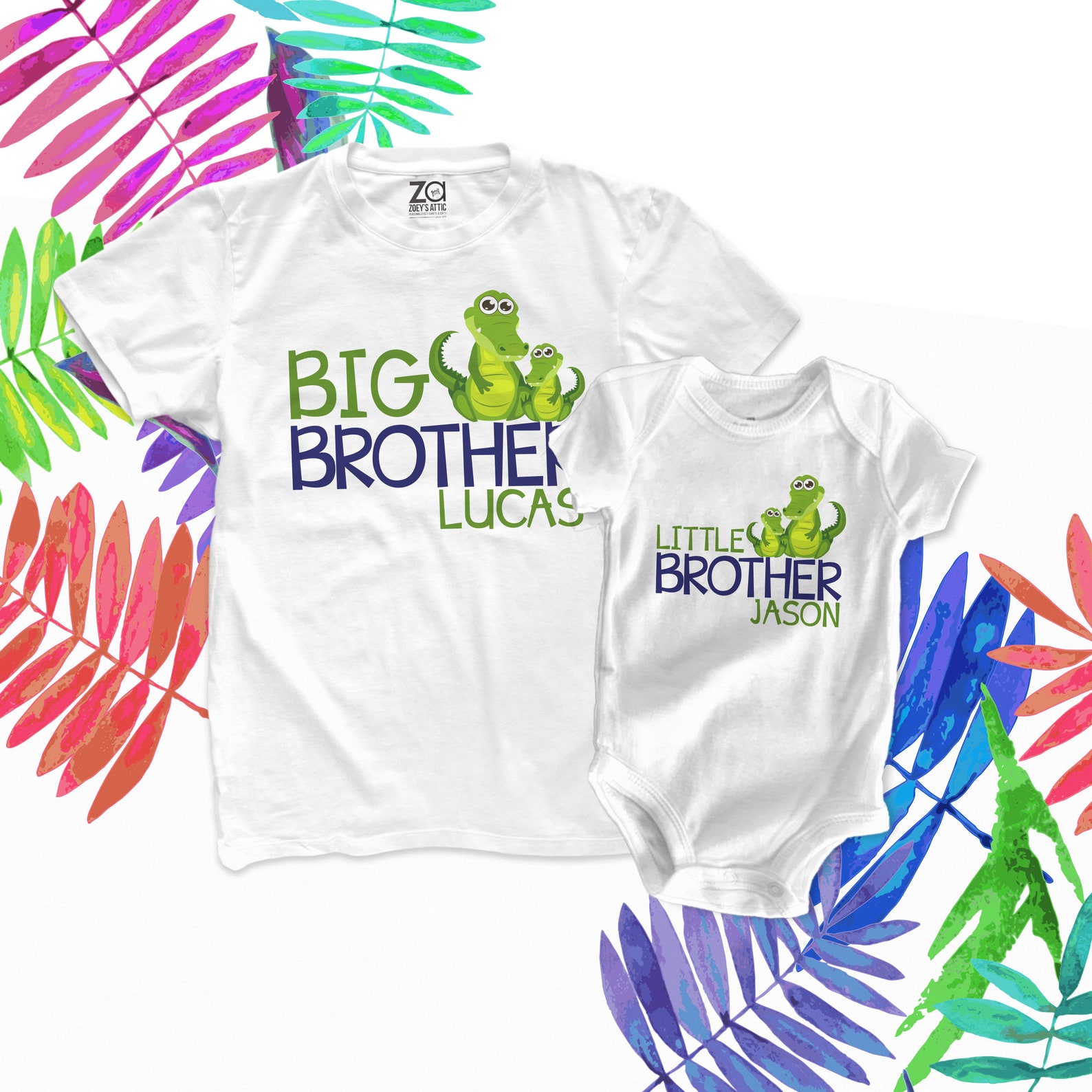 Sibling Gator Shirts Set | Big Brother Little Sister | Big Sister ...