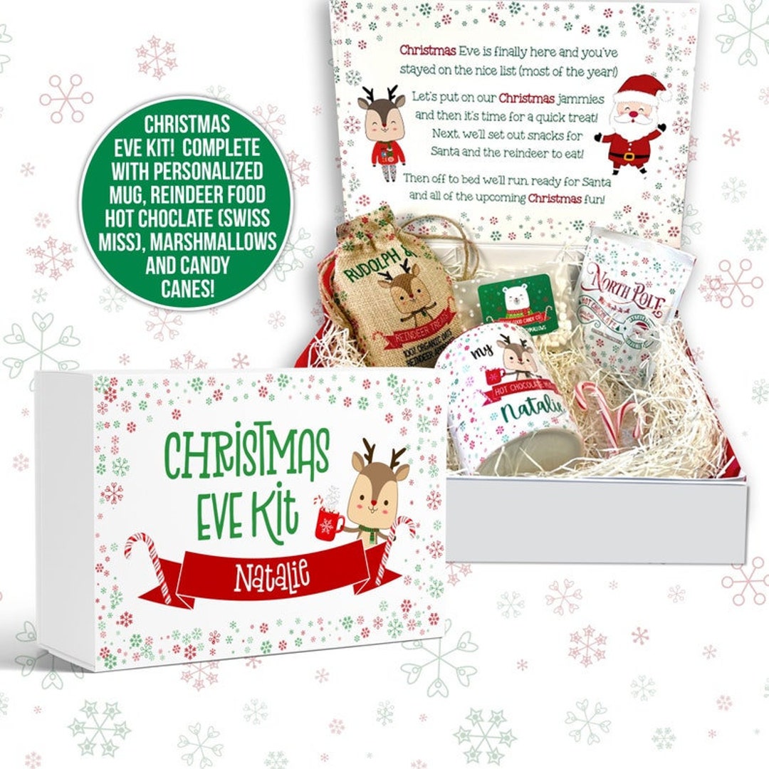 Christmas Eve Kit | Hot Chocolate and Treat Christmas Eve Box Kit With ...