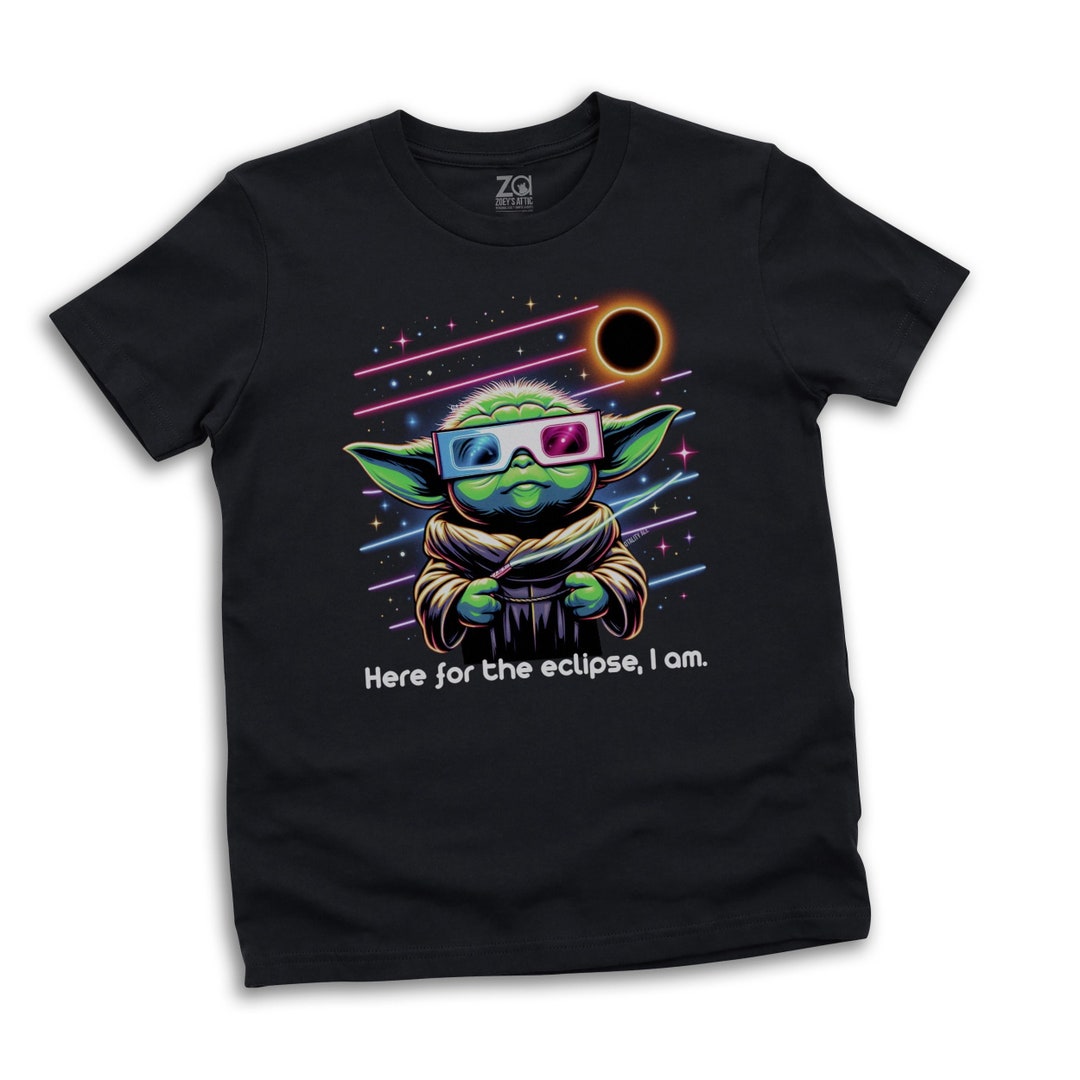 Solar Eclipse 2024 Shirts | Cute Character Eclipse Tshirt | Funny Here ...