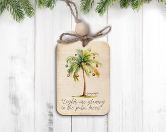 Palm Tree With Lights Oyster Shell Ornament. Seashell - Etsy