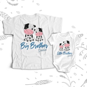 Cow Sibling Shirts | Matching Shirts Set | Big Brother Little Sister ...