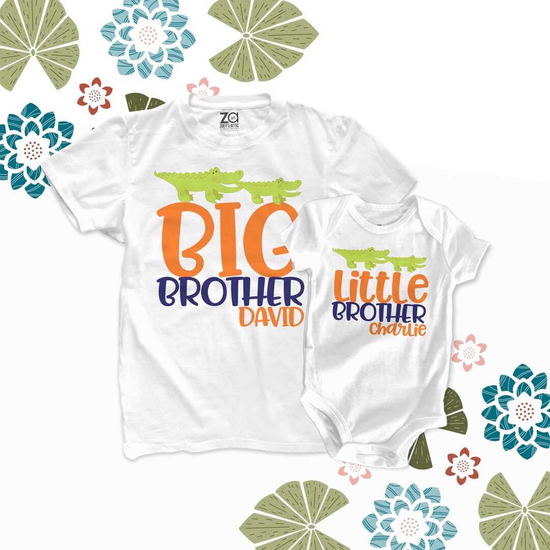 Gator Sibling Shirt Set | Big Brother Little Brother | Matching Sibling ...