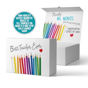 Teacher Thank You Gift Kit | End of School Year Teacher Gift Box Only ...