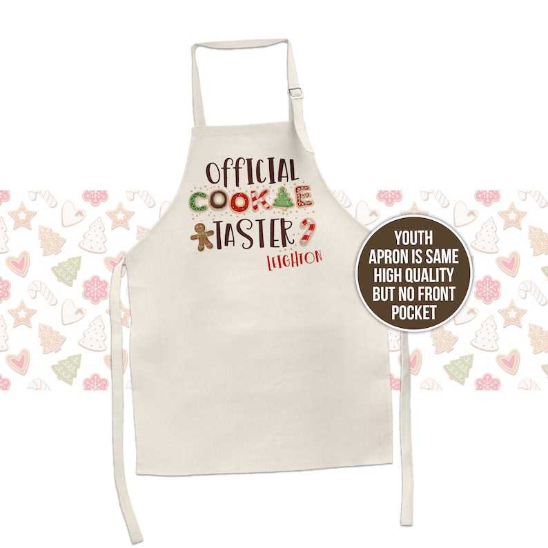Official Cookie Baker Official Cookie Taster Poly Linen Apron Set ...