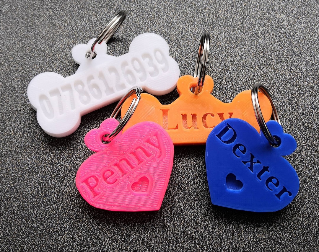 3D Printed Personalised Dog Tags - Etsy