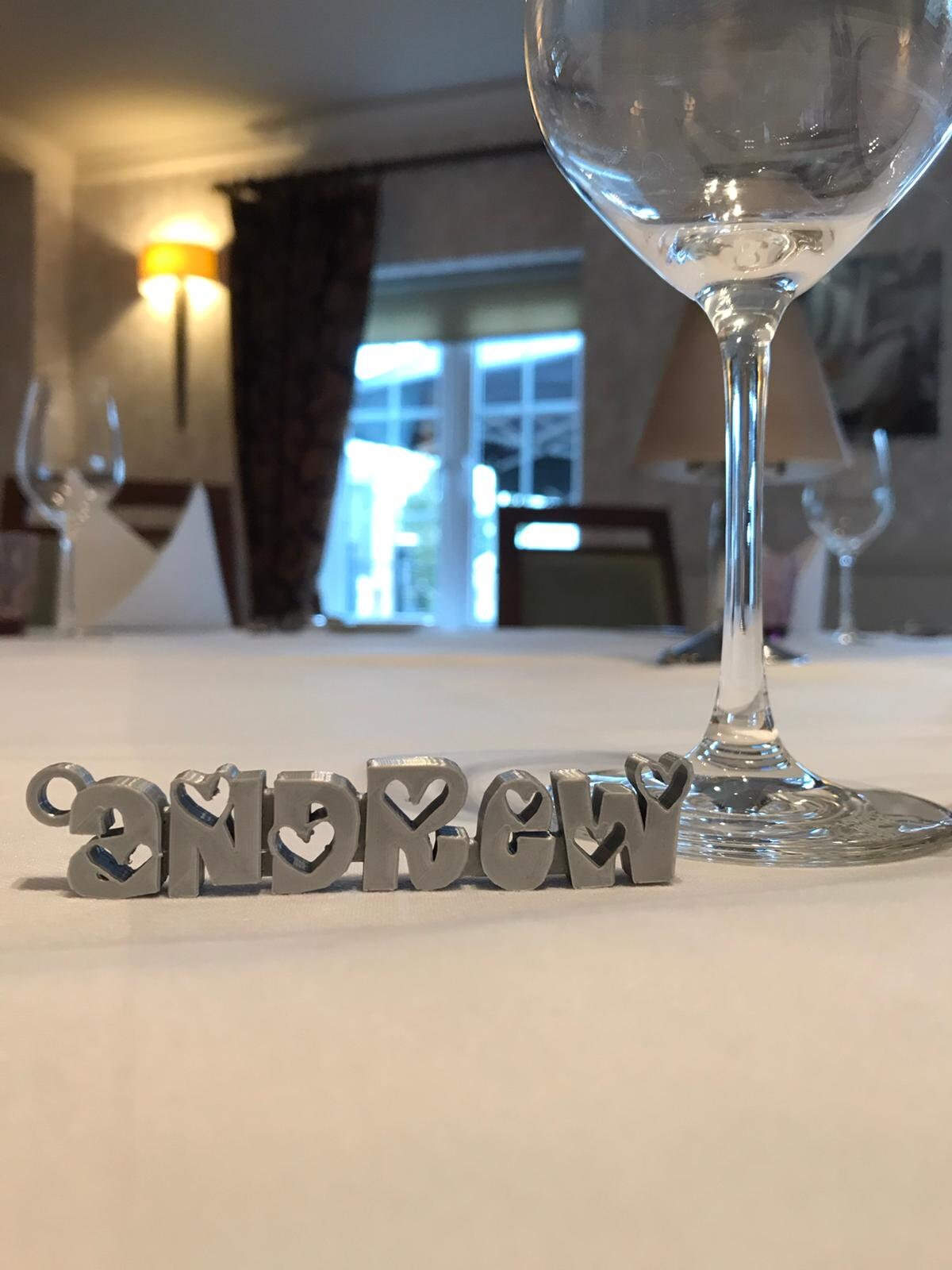 Wedding Table Place Names 3D Printed - Etsy