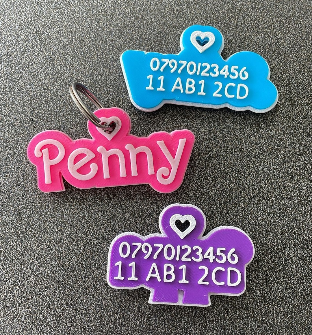 3D Printed Personalised Dog Tags - Etsy