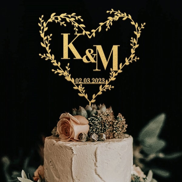 Heart Cake Topper - Etsy