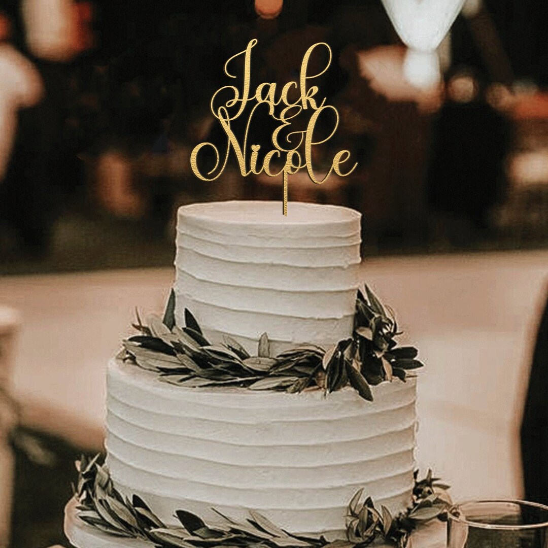 Gold Cake Topper for Wedding Wedding Cake Toppers Cake - Etsy