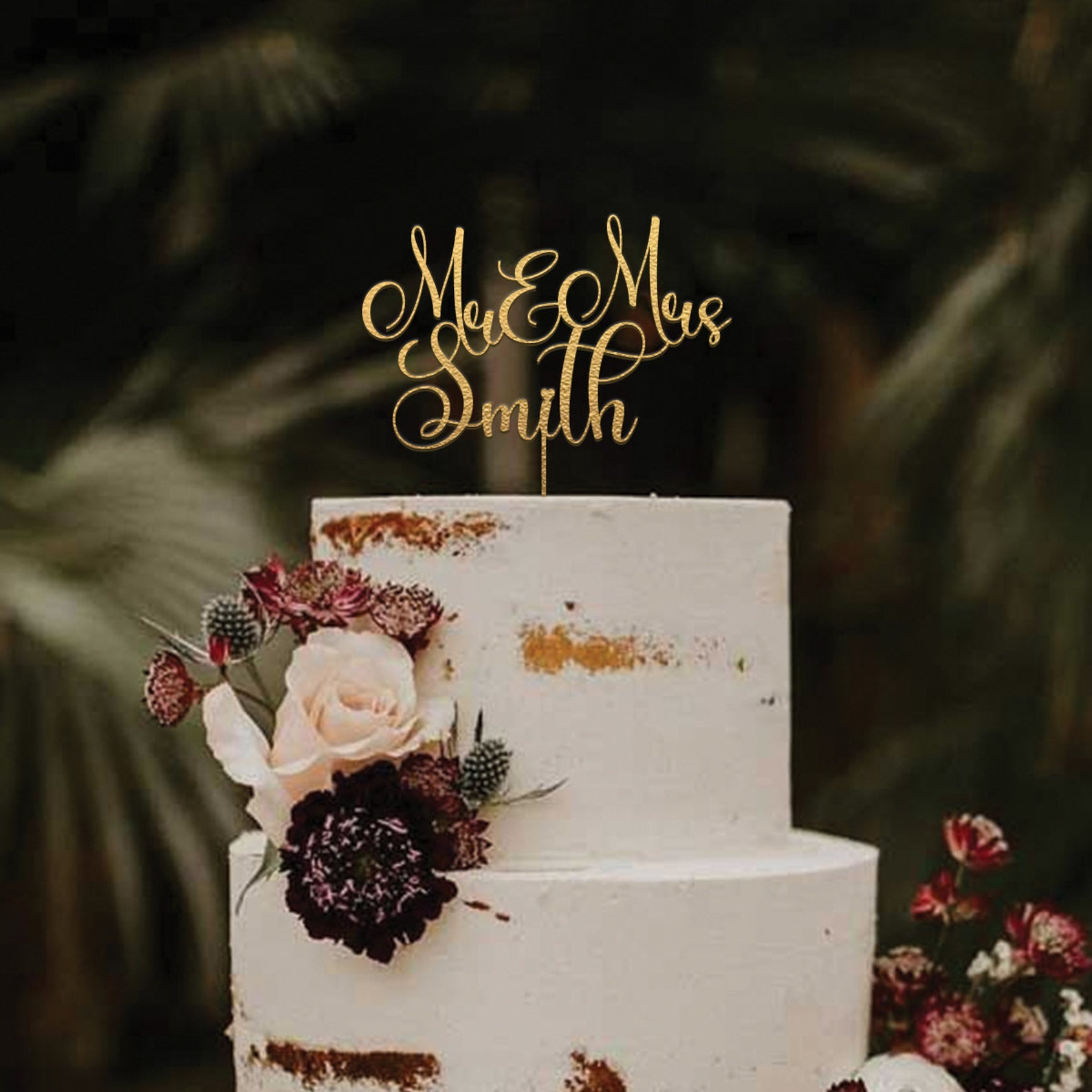 Gold Cake Topper for Wedding Wedding Cake Toppers Cake - Etsy