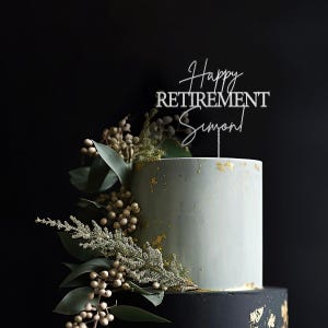 Retirement Cake Topper, Personalized Retirement Gift, Cake Topper for ...