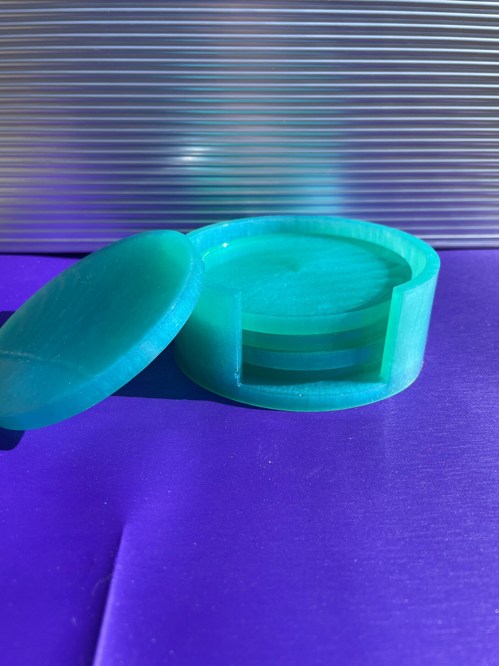 Teal Coasters - Etsy