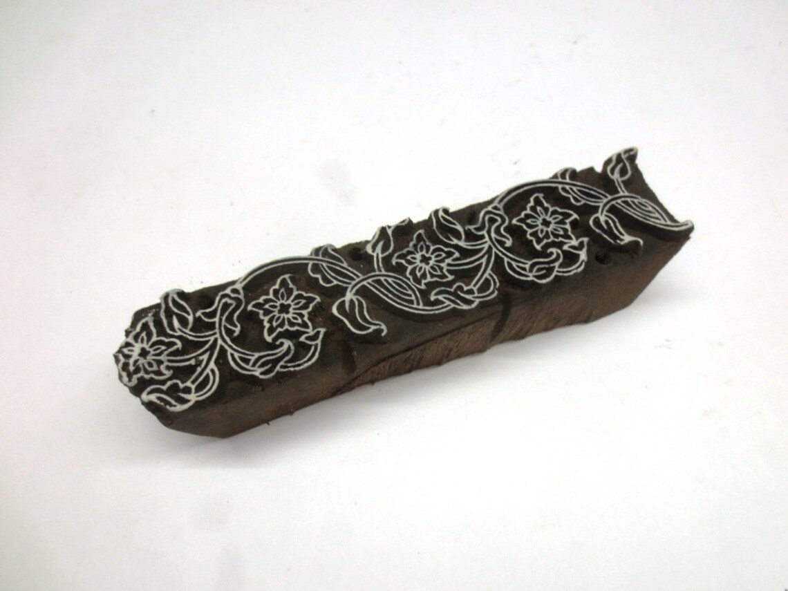 ANTIQUE BORDER UNIQUE Design Indian Wood Stamp, Border Stamp, Textile ...