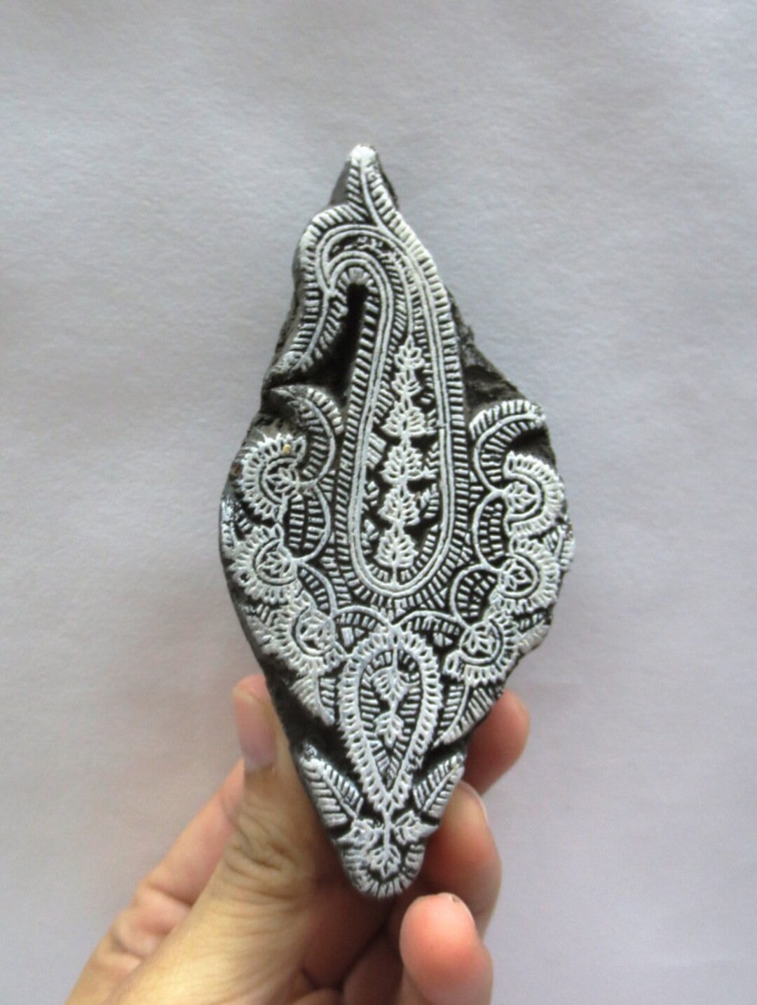 Vintage Old Ethnic Traditional Carving Pattern Unique Shape Wooden ...