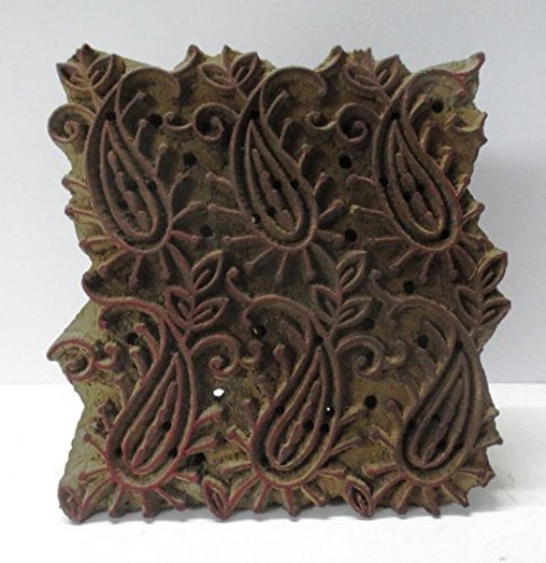 Hand Carved Block Printing Stamp Textile Printing Wooden Stamp for ...
