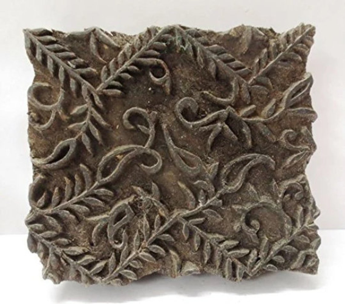 Vintage Old Highly Used Textile Printing on Fabric Block Stamp for ...