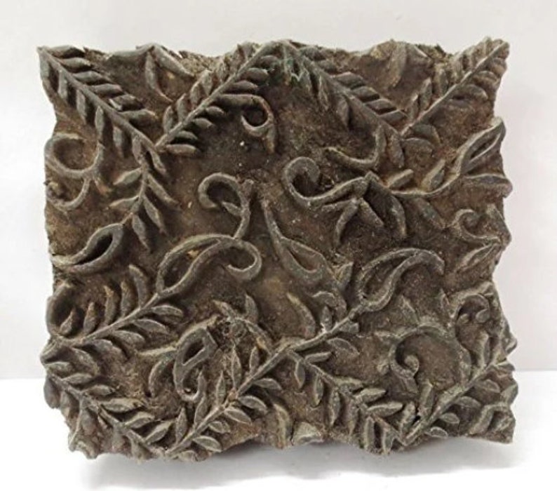 Vintage Old Highly Used Textile Printing on Fabric Block Stamp for ...