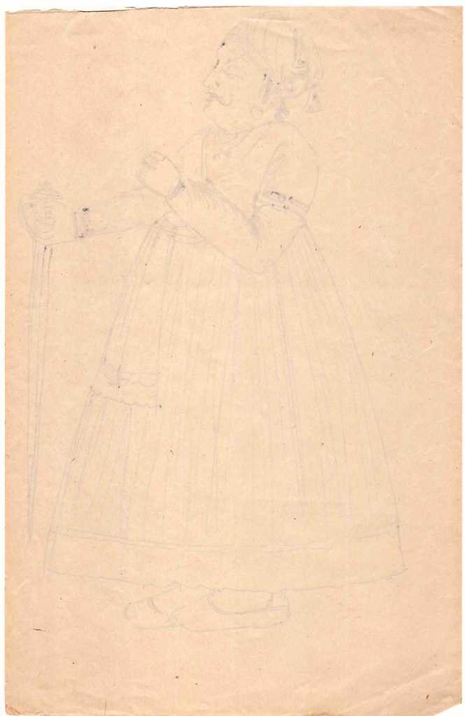 Portrait Sketch of Traditional Indian Men With Sword Handmade Pen & Ink ...