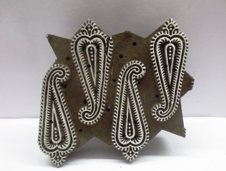 Indian Hand Carved Wooden Printing Blocks Wooden Printing - Etsy