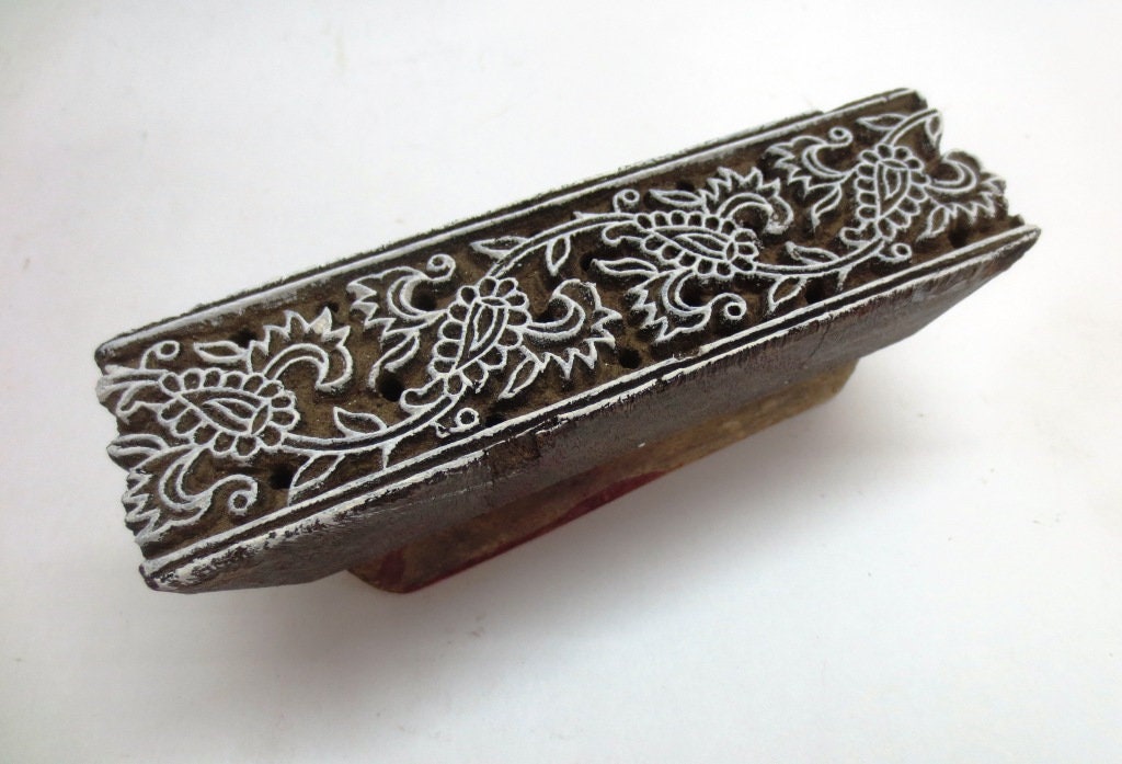 Indian Wood Hand Block Print Stamp Vintage Ethnic Traditional Border - Etsy