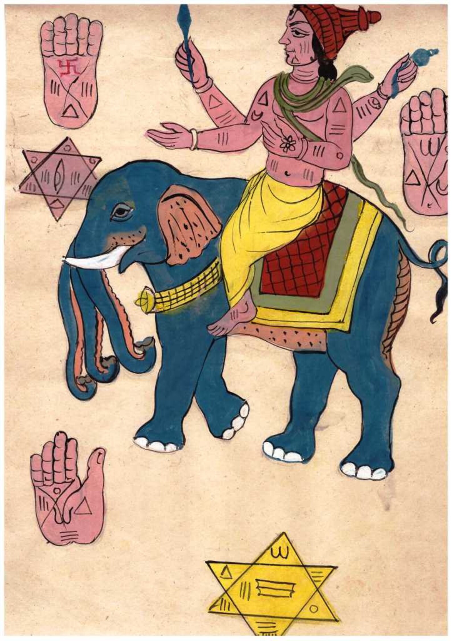 Tantra Mantra Art Painting Vintage Indian Handmade Traditional Art - Etsy