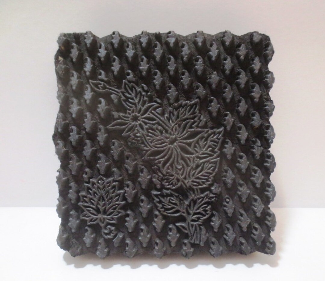 Vintage Uncommon Buti Indian Wooden Textile Printing Block Decor ...