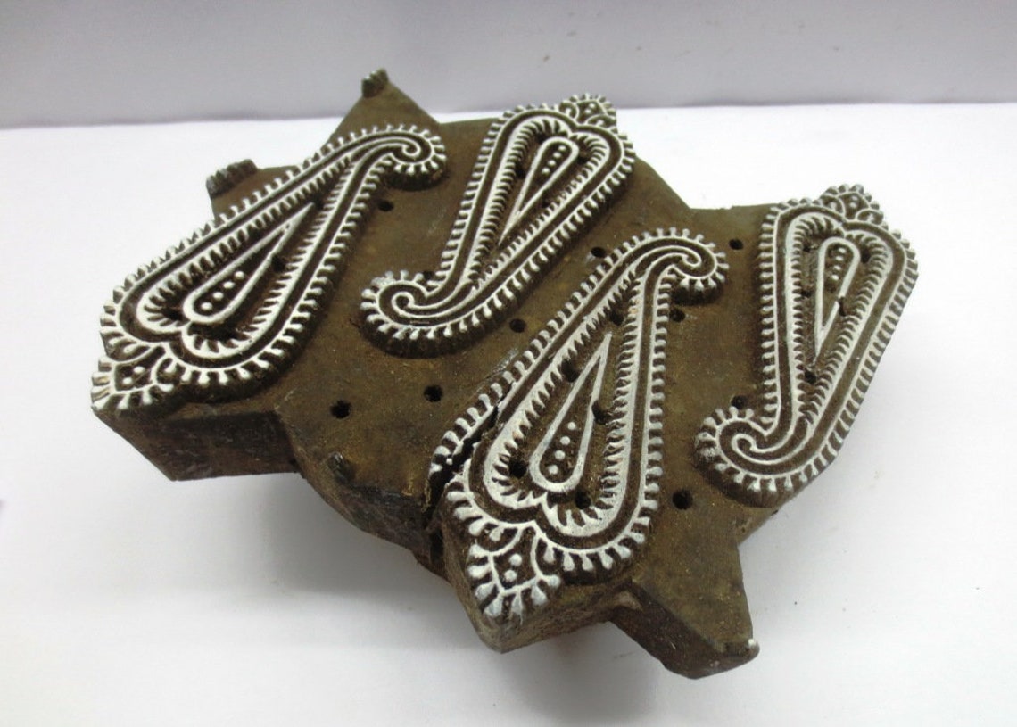 Indian Hand Carved Wooden Printing Blocks Wooden Printing | Etsy