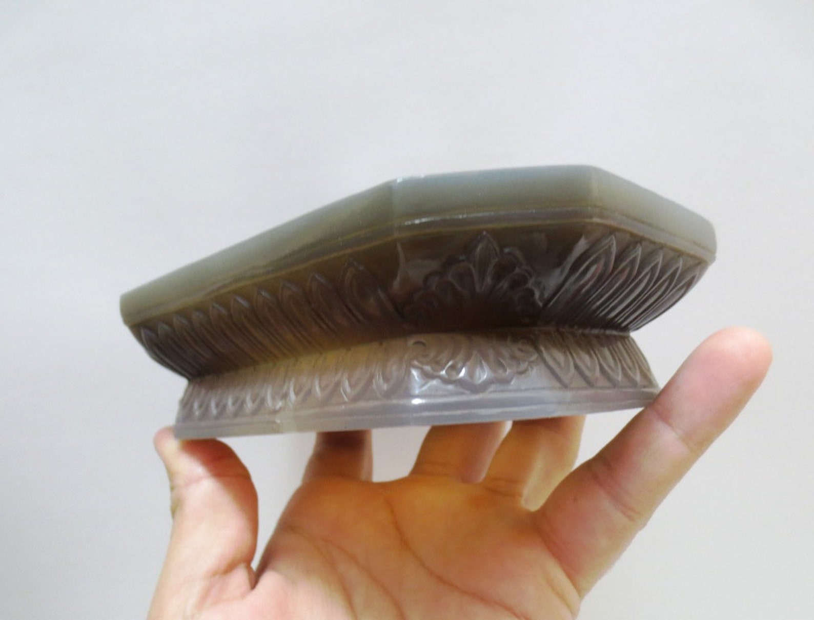 Antique Indian Mughal Art Hand Carved Large Agate Sulemani Haqeeq ...