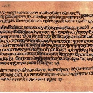 Indian Religious Tantra Mantra Asian Panting on Handwritten Manuscript ...