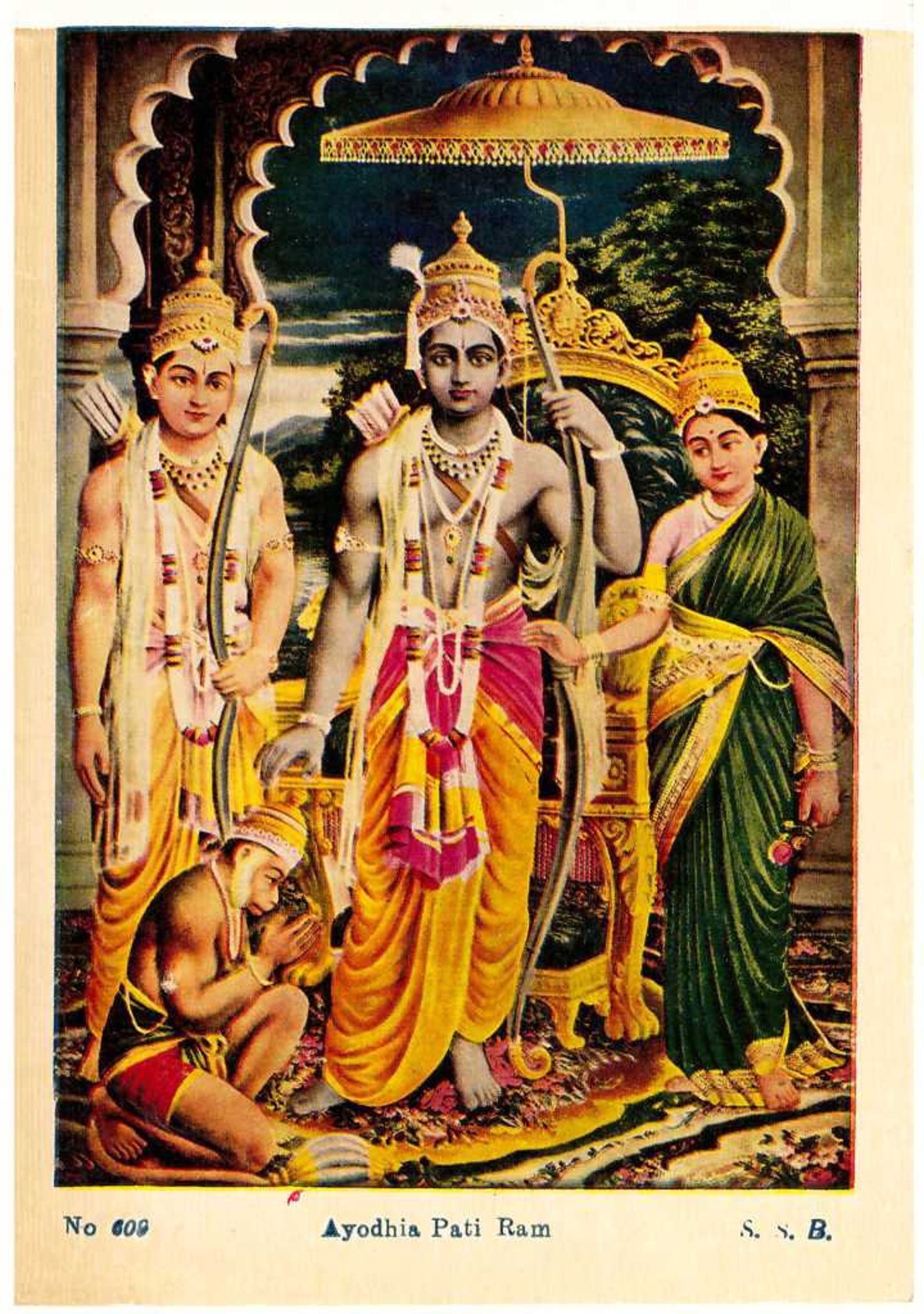 Ahilya Uddhar God Ram Laxman Ramayana Vintage Indian Mythological Old ...