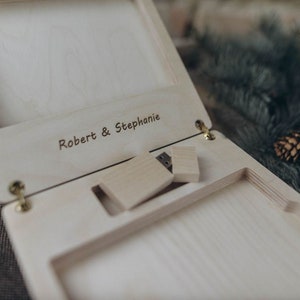 Wooden Photo Box for 6x8 Photos and Usb 3.0, Wedding Photo Box With ...